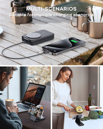 RORRY Portable Charger, 3-in-1 Charging Station 10000mAh Portable Char ...