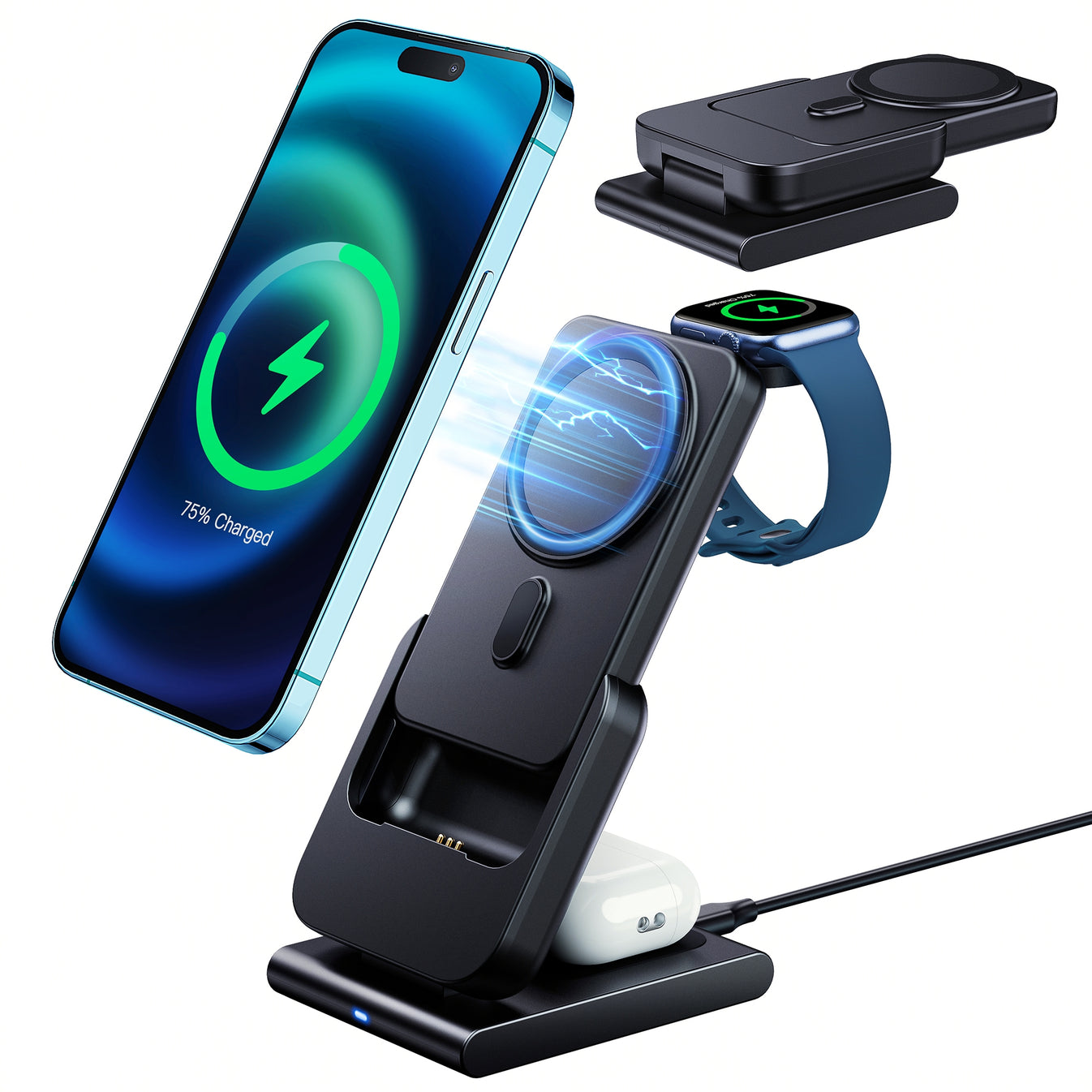 RORRY Wireless Charger 5,000 mAh, Compatible with Apple Watch Charger ...